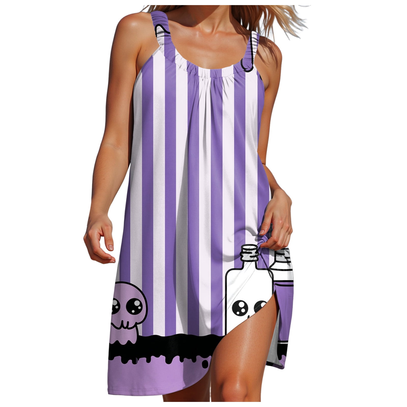 TTUHYWXI Plus Size Magic Witch Hat, Pumpkin, Ghost Dresses for Women ...