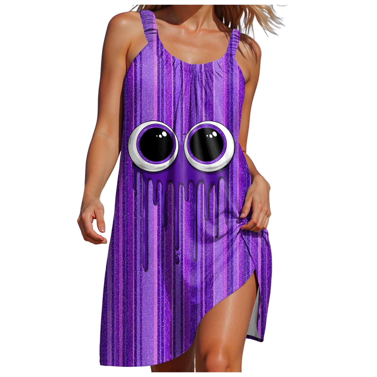 TTUHYWXI Plus Size Magic Witch Hat, Pumpkin, Ghost Dresses for Women ...