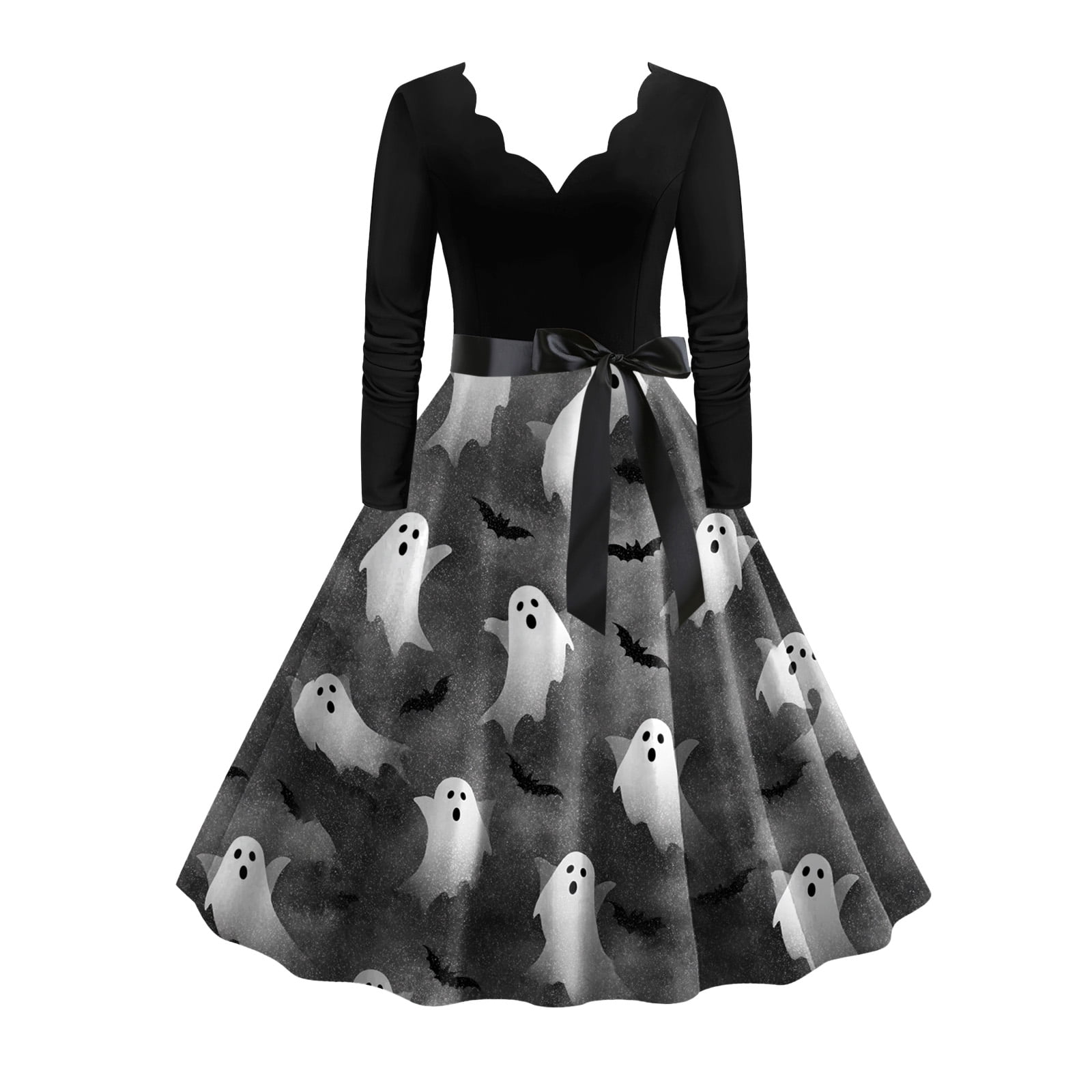 TTUHYWXI Sexy Plus Size Halloween Costumes Woman 2025 Long Sleeve V ...
