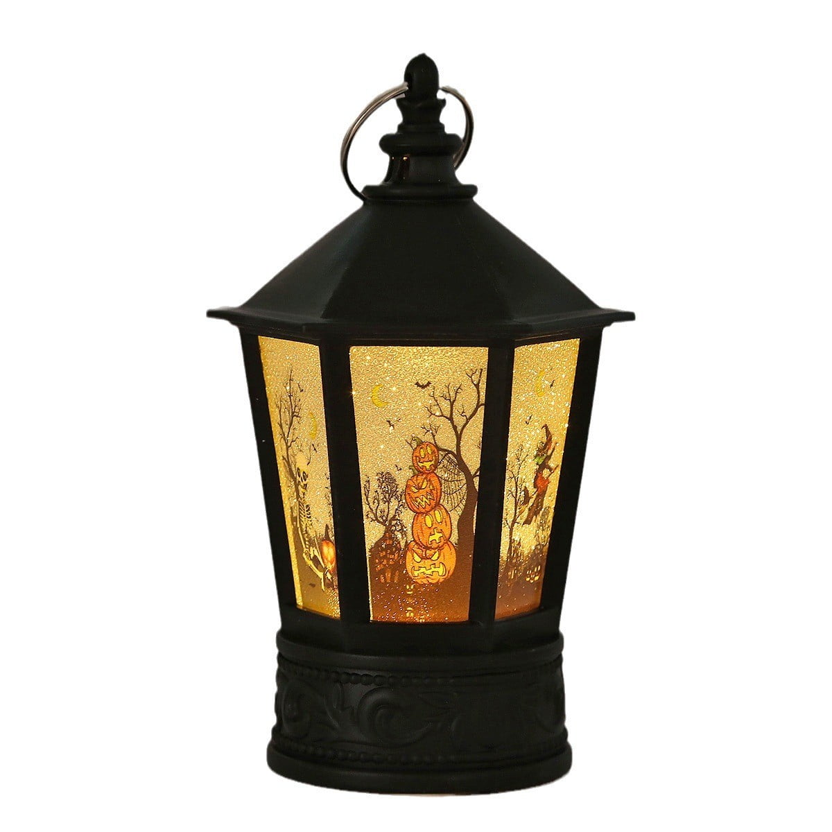 TTUHYWXI Spooky Graveyard Tiffany Style Stained Glass Birdhouse Table ...