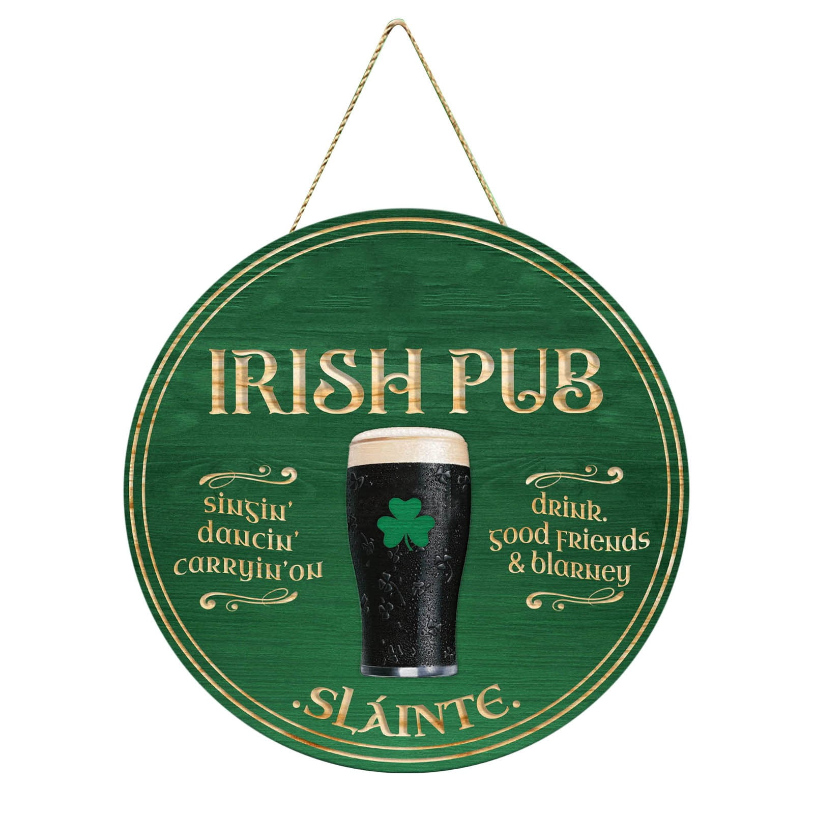 TTUHYWXI St. Patrick's Day Decor Custom Irish Pub Wooden Sign Wall ...