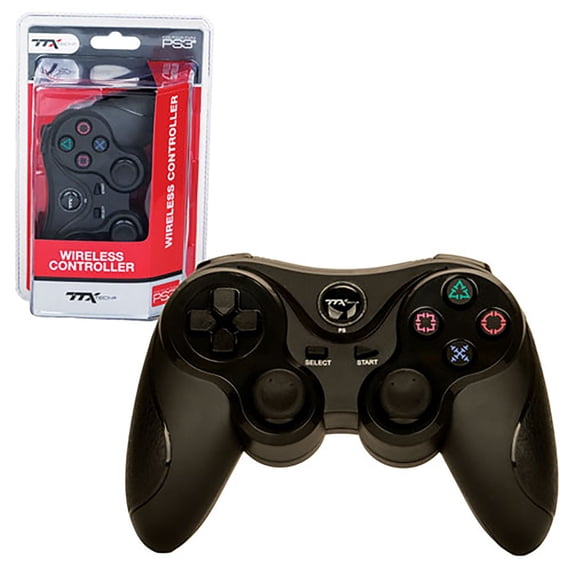 TTX Tech Wireless 2.4 GHZ Controller for Sony PlayStation 3 PS3, Black ...