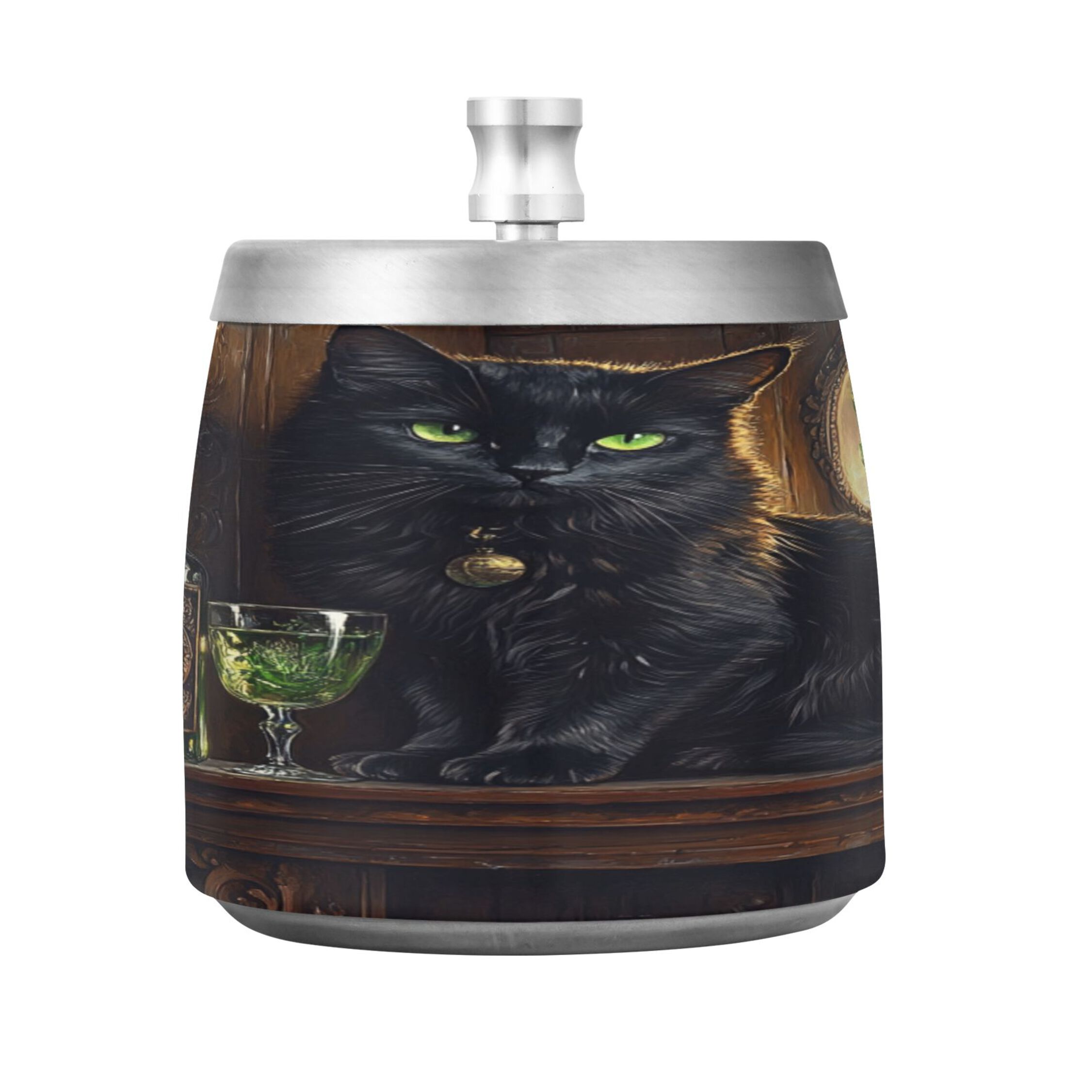 TTYDDZ Black Cat with Absinthe Ashtray with Removable Center Post for ...