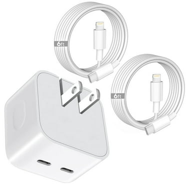 2 Pack TTECH 20W PD USB-C Type-C Fast Wall Charger Plug and 6FT ...