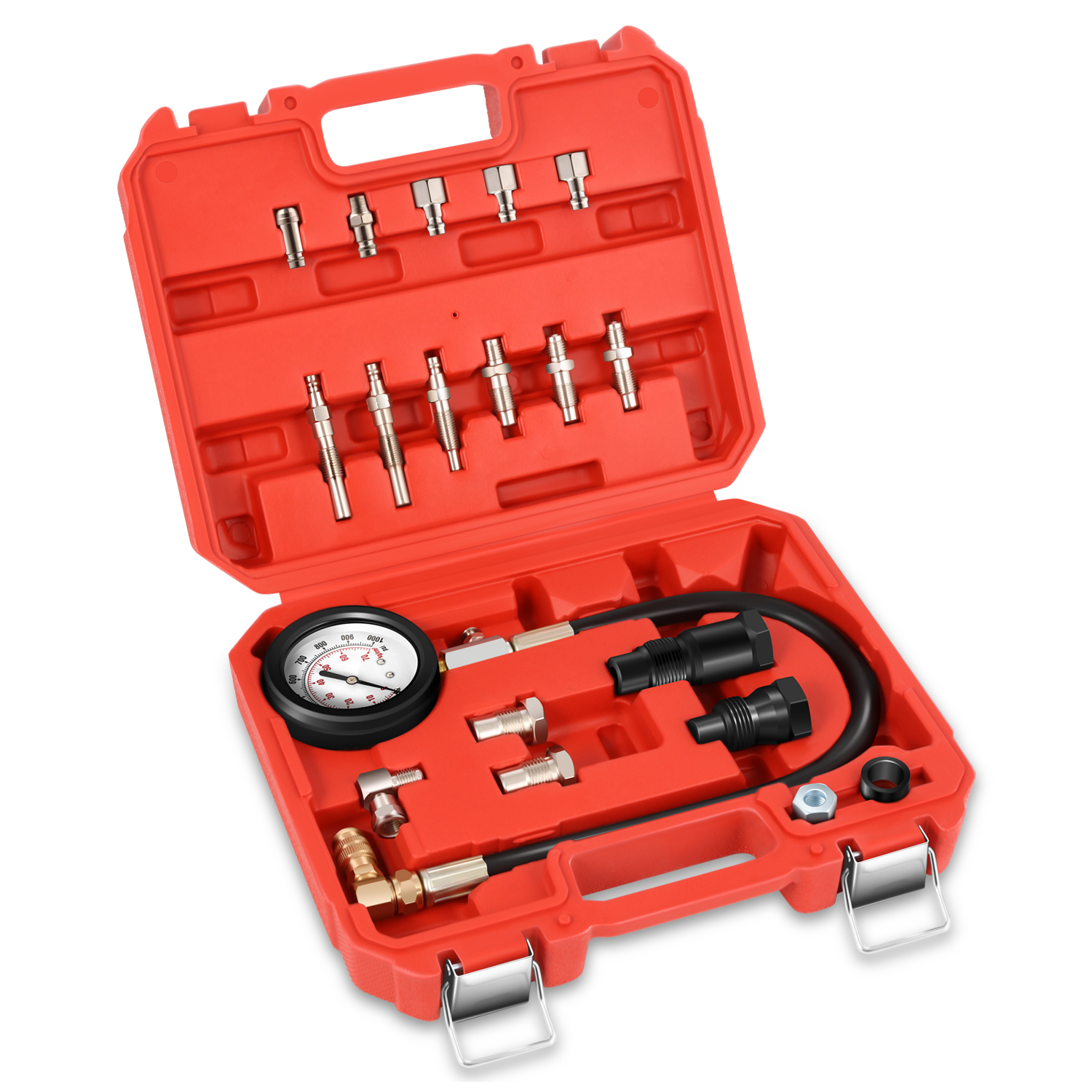 TU-15A Diesel Engine Compression Gauge Tester with Gauge & Adapters ...