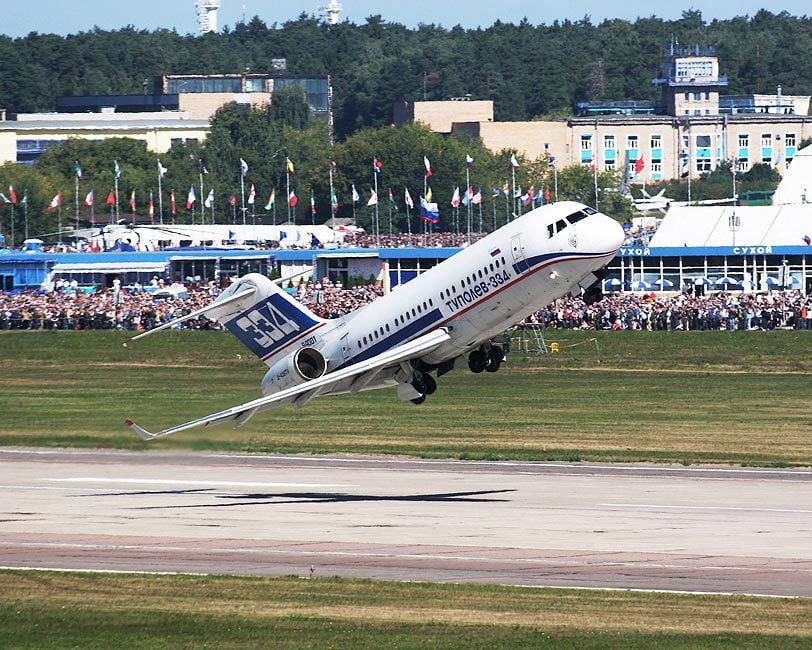 TU-334 Airliner Taking Off Style - A - 12x18 Inch Laminated Aviation ...