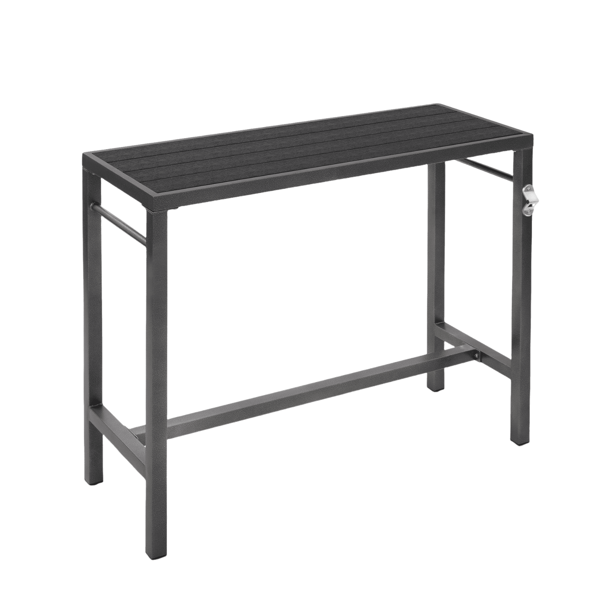 TUAREX 46" Outdoor Bar Table, Extra Long Weather-Resistant Pub Console ...