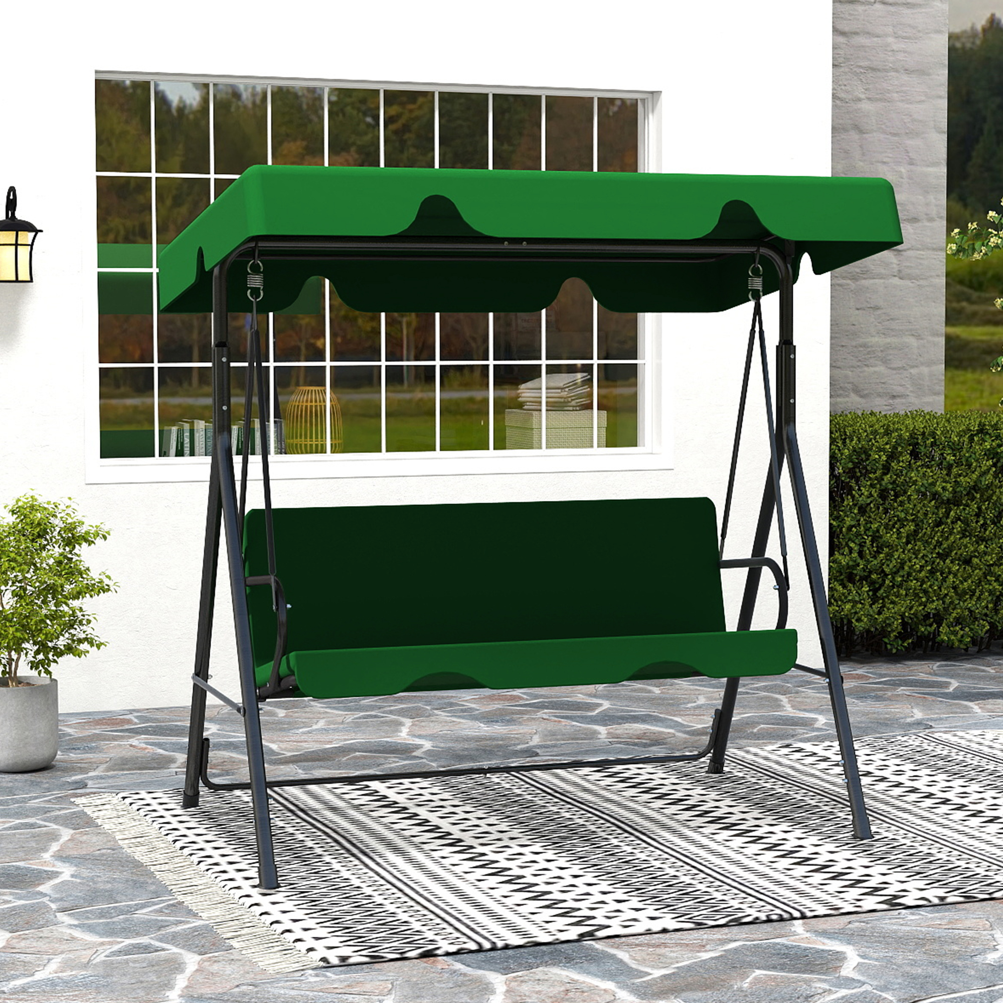 TUAREX Outdoor Porch Swing Chair, Patio Swing Chair Glider with Stand ...