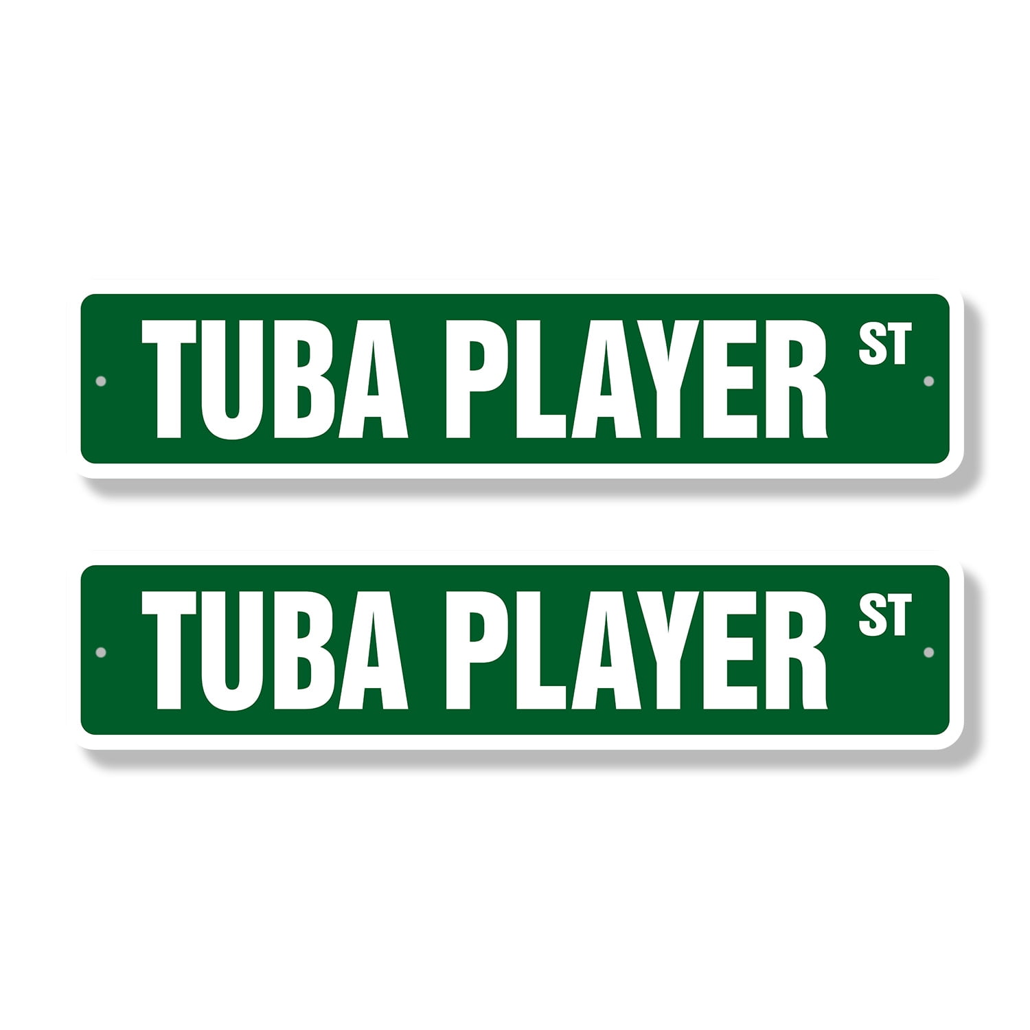 TUBA PLAYER Classic Street Sign (2 Pack) marching band tubist musician ...