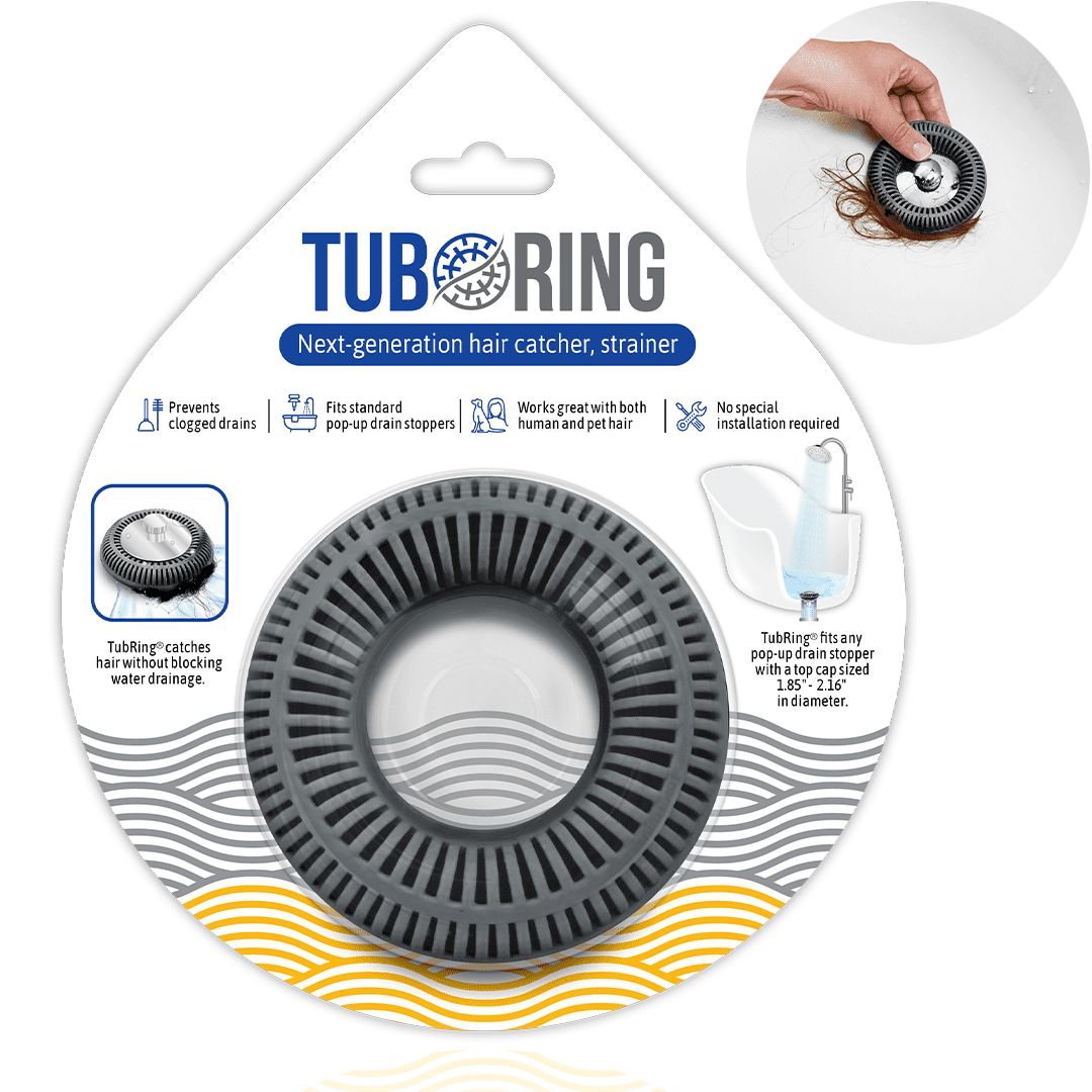 TUBRING The Ultimate Tub Drain Protector Hair Catcher/Strainer/Snare ...