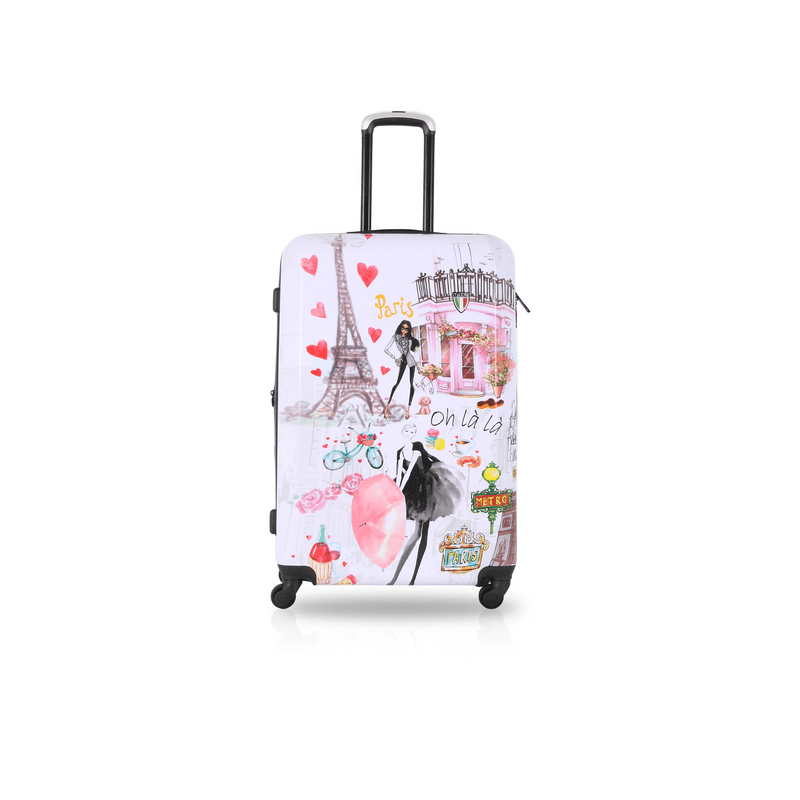TUCCI Italy 28" PARIS LOVE Large Fashion Spinner Wheel Suitcase ...