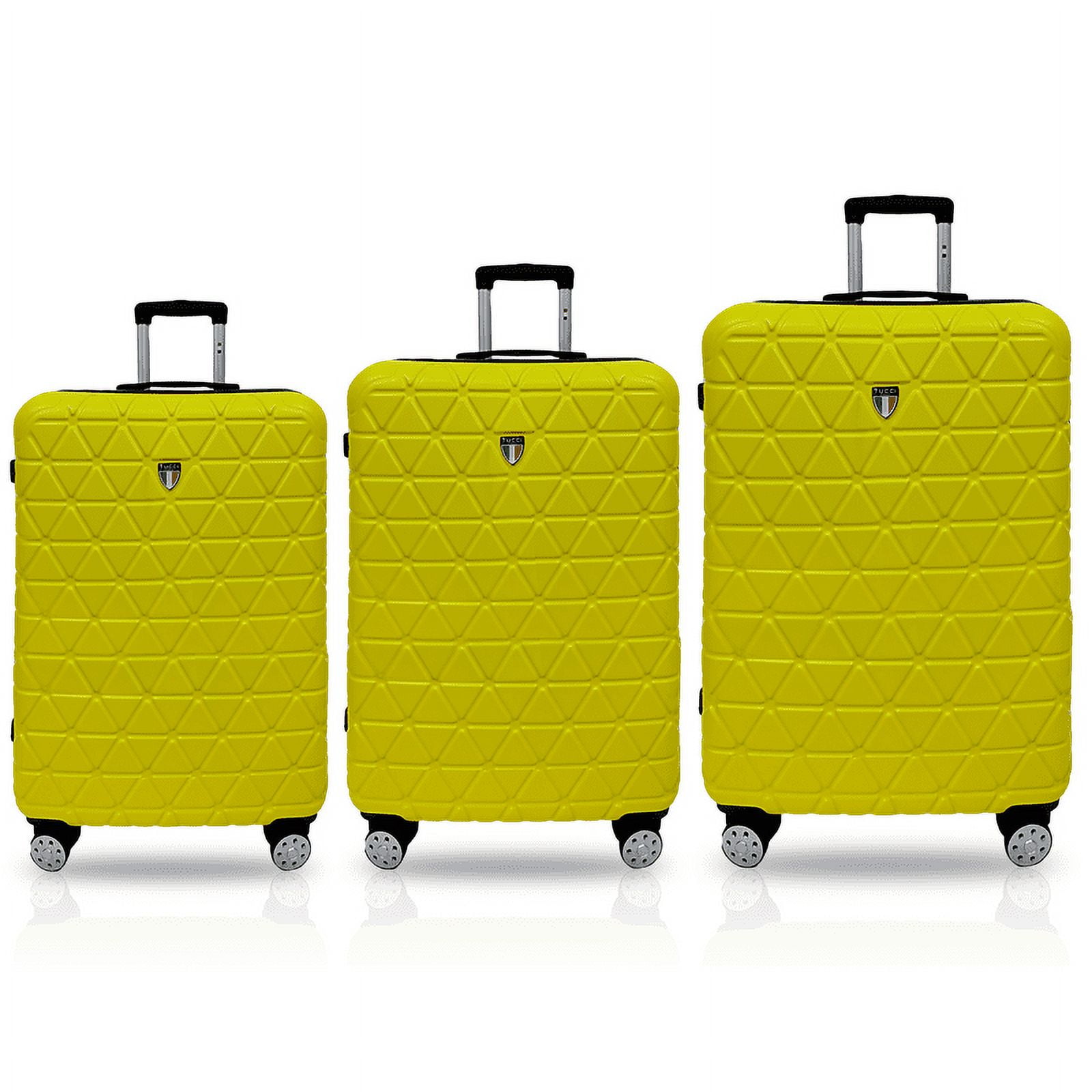TUCCI Italy Tessere 3 Piece Fashion Spinner Wheel Luggage Suitcase Set ...
