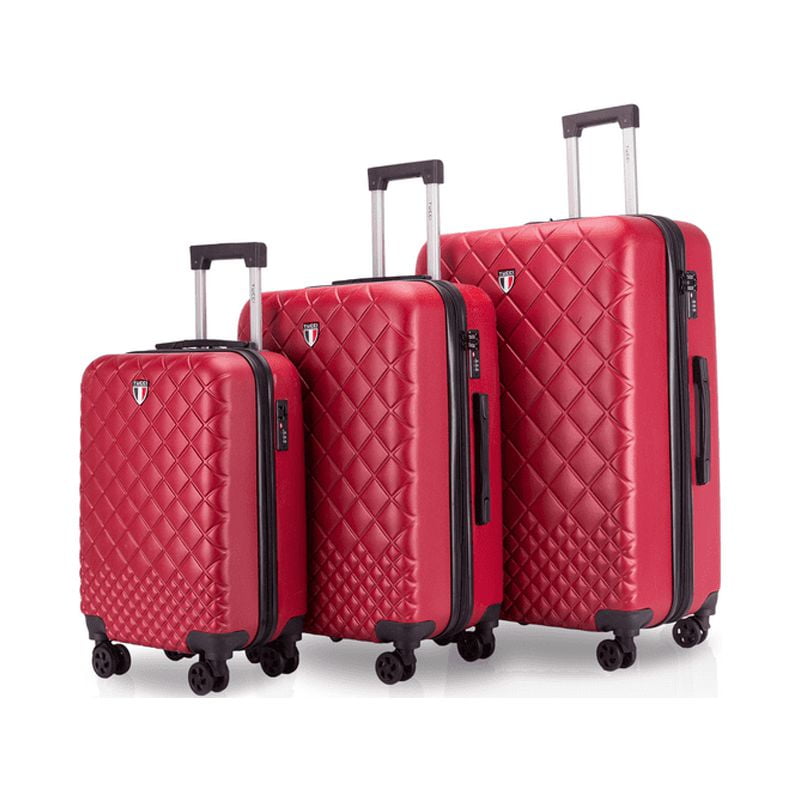 TUCCI Italy Trapunta 3 Piece Fashion Spinner Wheel Luggage Suitcase Set ...