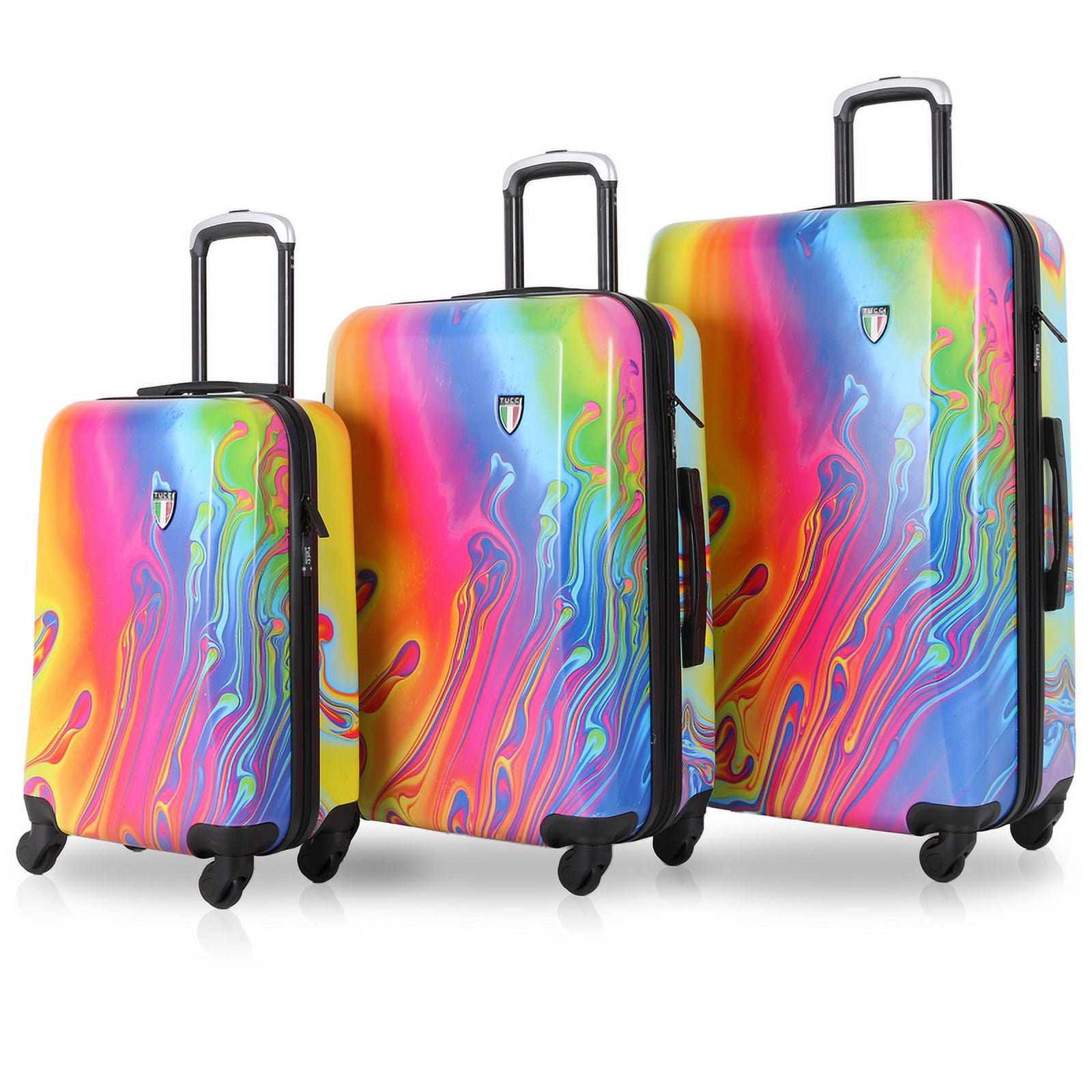 TUCCI Italy Designer VORTICE II Suitcase - 3 Pcs Luggage Set (20", 24 ...