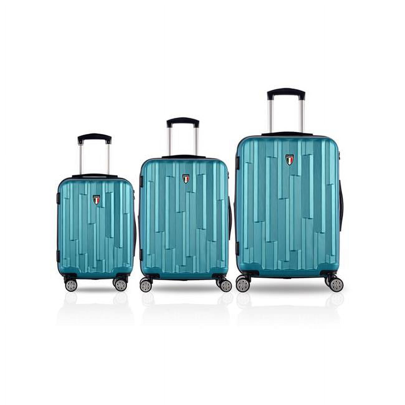 TUCCI T0272-03PC-TEL Riflettore T0272 ABS Luggage Set, Teal - 3 Piece ...