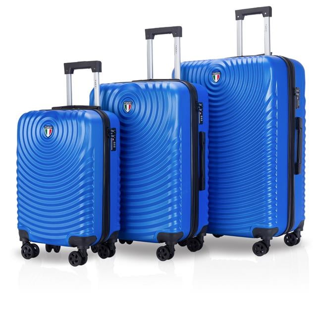 TUCCI T0290-03PC-DIBLU Genesi T0290 ABS Luggage Set, Diamond Blue - 3 ...