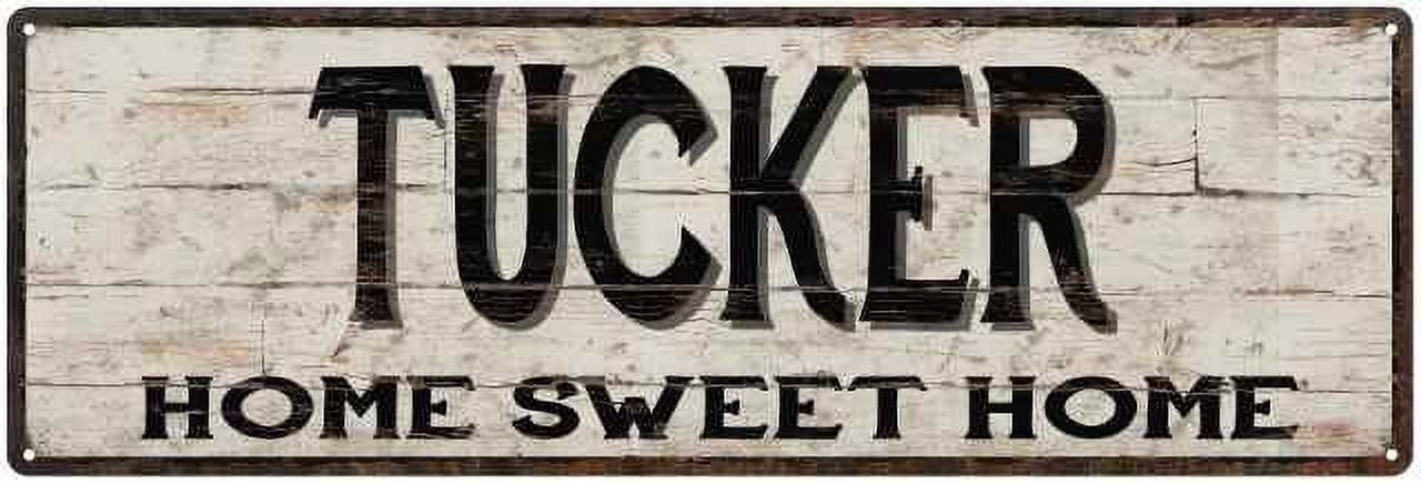 TUCKER Rustic Home Sweet Home Sign Gift 6x18 Metal Decor 106180084139 ...