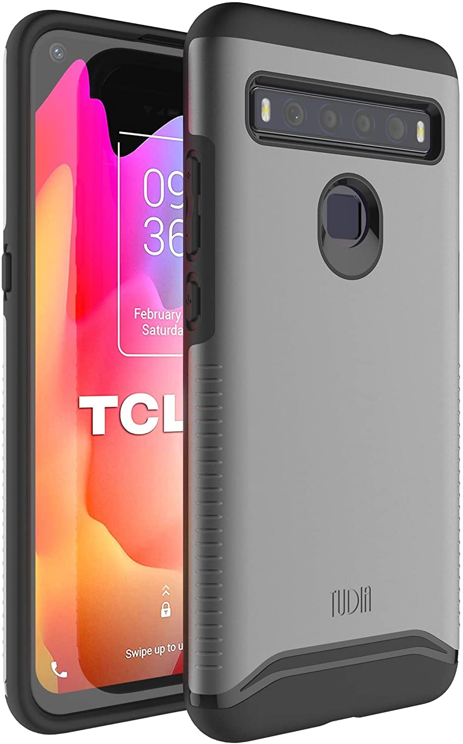 TUDIA Merge Designed for TCL 10L Case, Rugged Slim Dual Layer ...