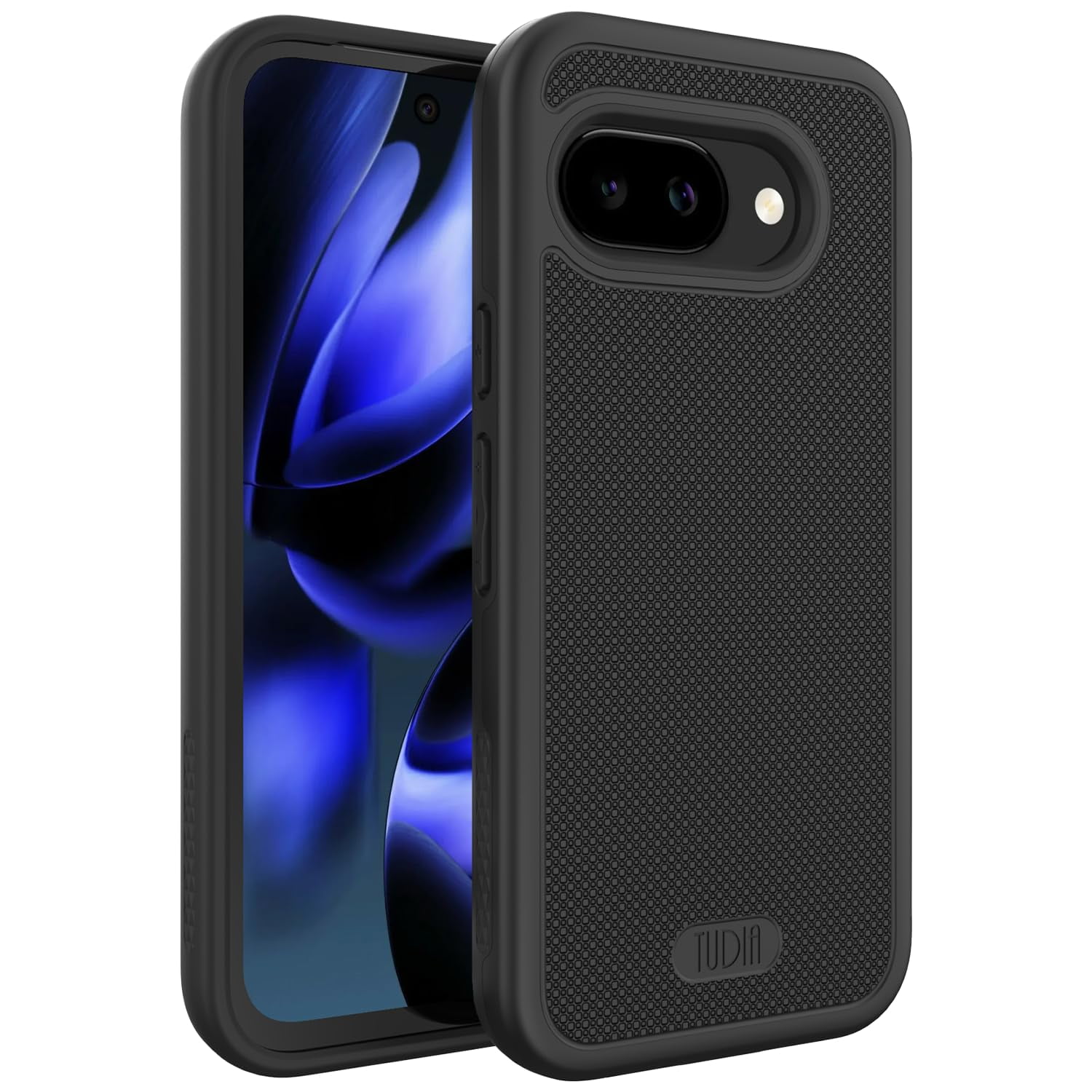 TUDIA MergeGrip for Google Pixel 9A Case 2025 Heavy Duty Dual Layer Cover - Matte Black ...