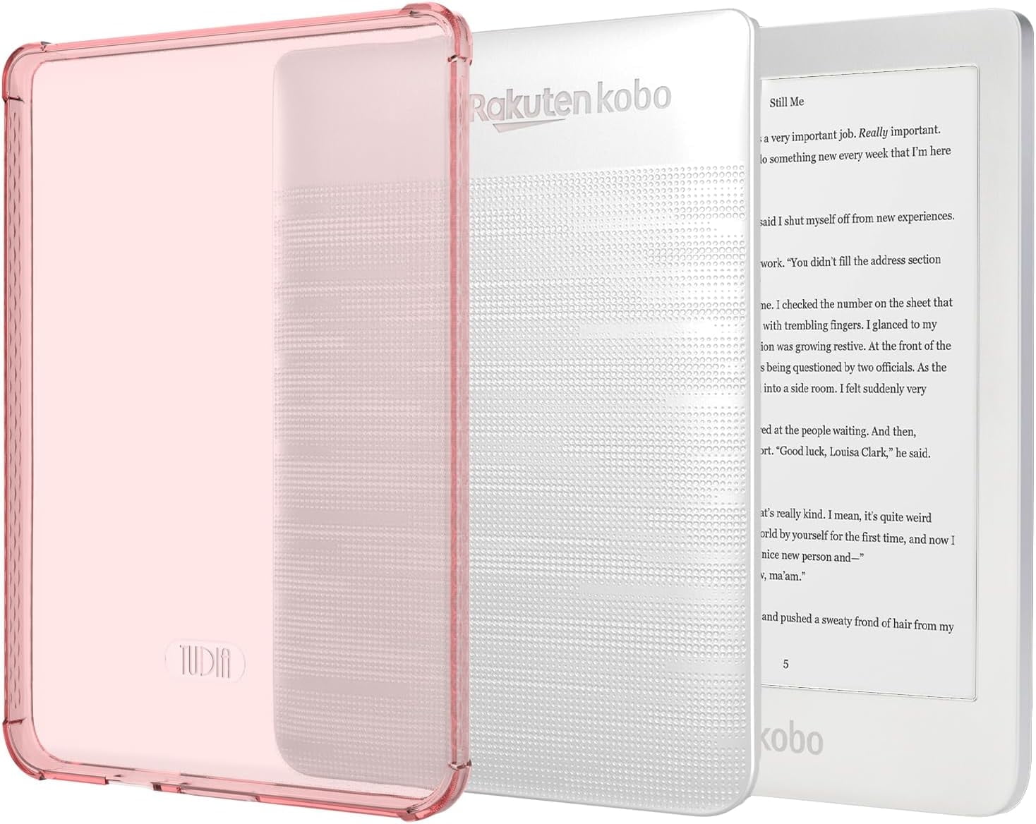 TUDIA SKN Kobo Clara HD Case 6" 2018 Anti-Yellowing Silicone Gel Clear ...