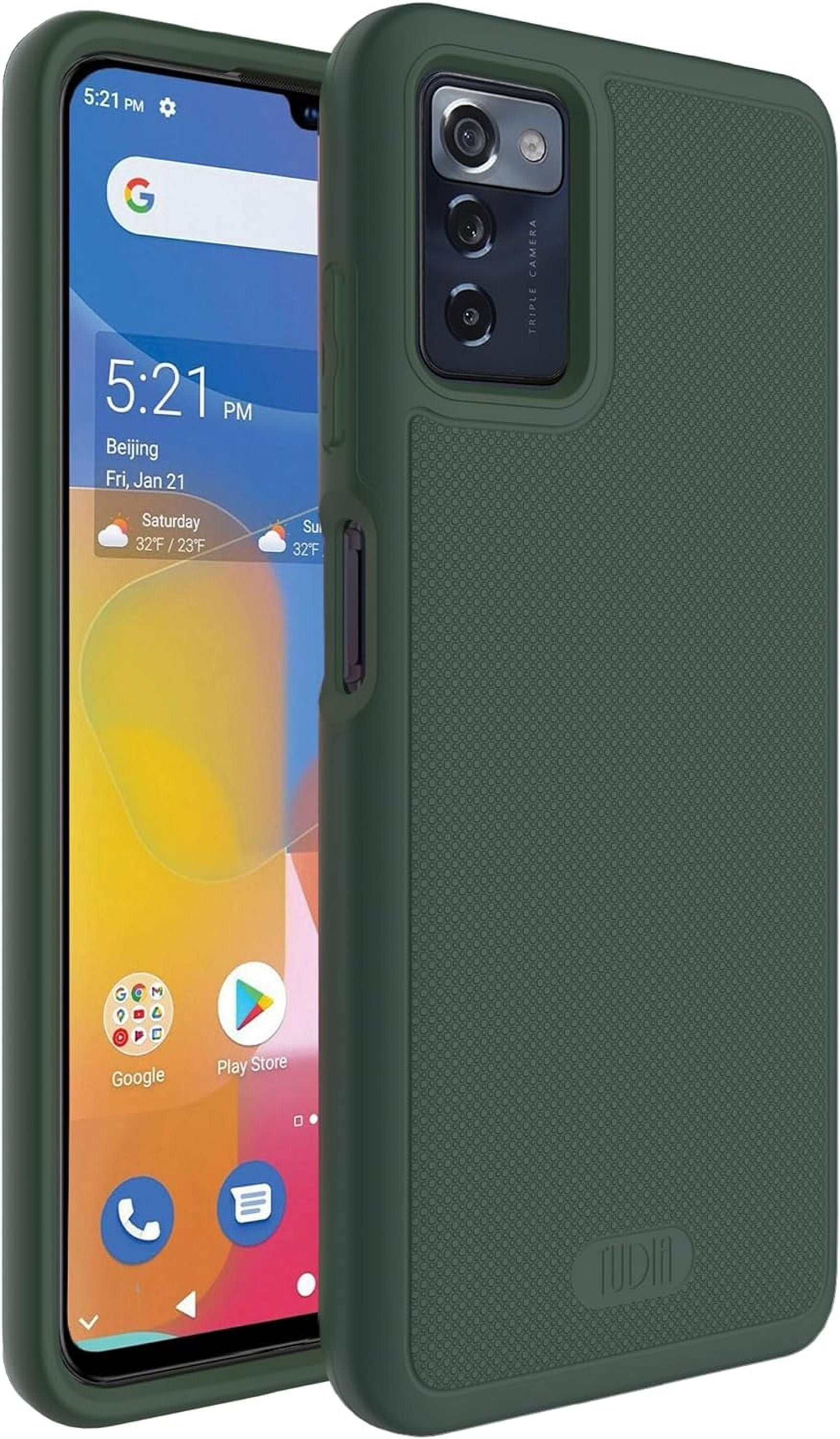 TUDIA Merge Consumer Cellular ZMAX 5G Phone Case Dual Layer Slim Non ...