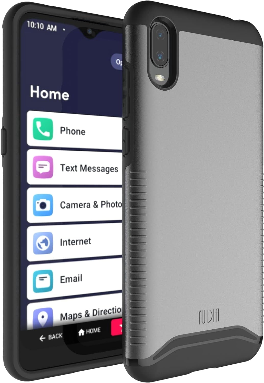 TUDIA Jitterbug Smart 3 Case, Heavy Duty Dual Layer, Metallic Slate ...