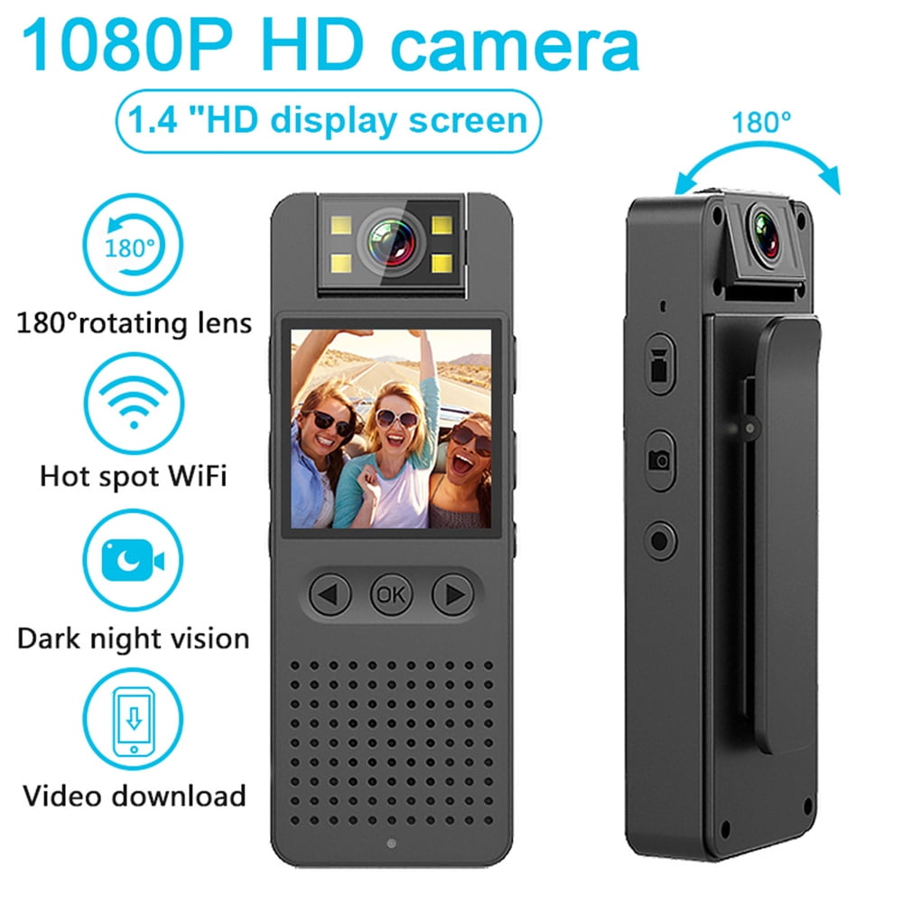 TUDOU 180° Rotatable Lens 1080p Camcorder, Black - Walmart.com