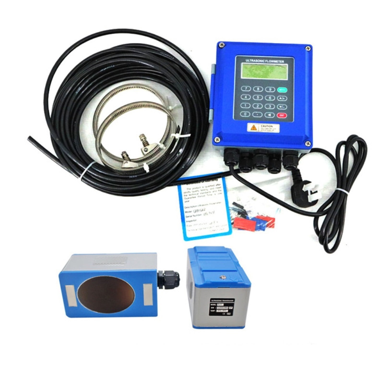 TUF-2000B Ultrasonic Flow Meter DN50mm-DN700mm Wall Mounted Type Ultrasonic Liquid Flowmeter ...