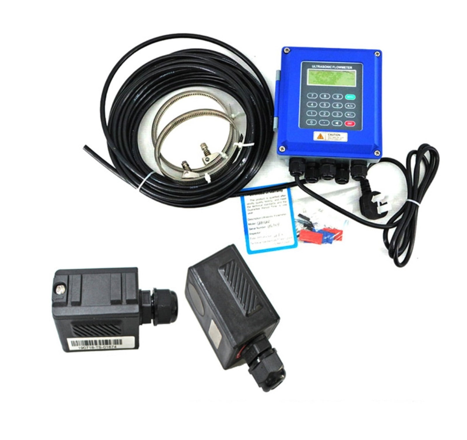 TUF-2000B Ultrasonic Flow Meter DN50mm-DN700mm Wall Mounted Type ...