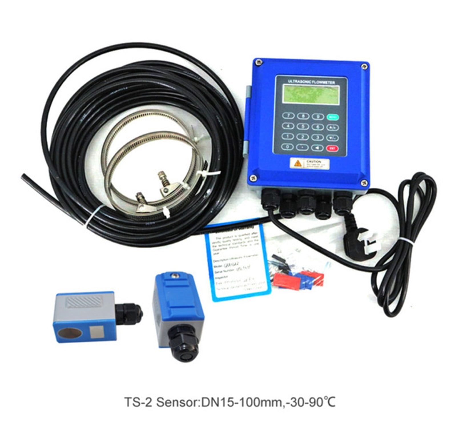 TUF-2000B Ultrasonic Flow Meter DN50mm-DN700mm Wall Mounted Type ...