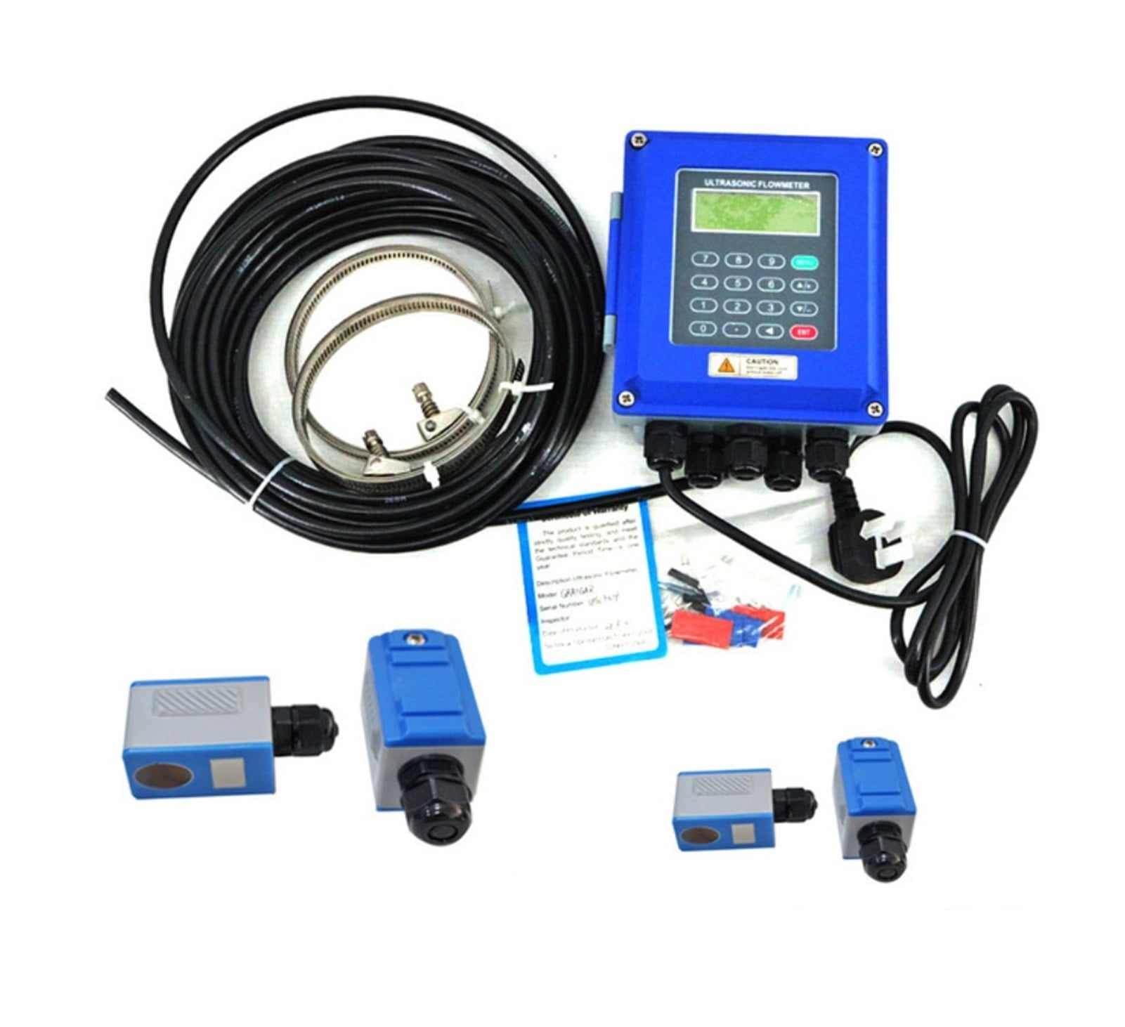 TUF-2000B Ultrasonic Flow Meter DN50mm-DN700mm Wall Mounted Type ...
