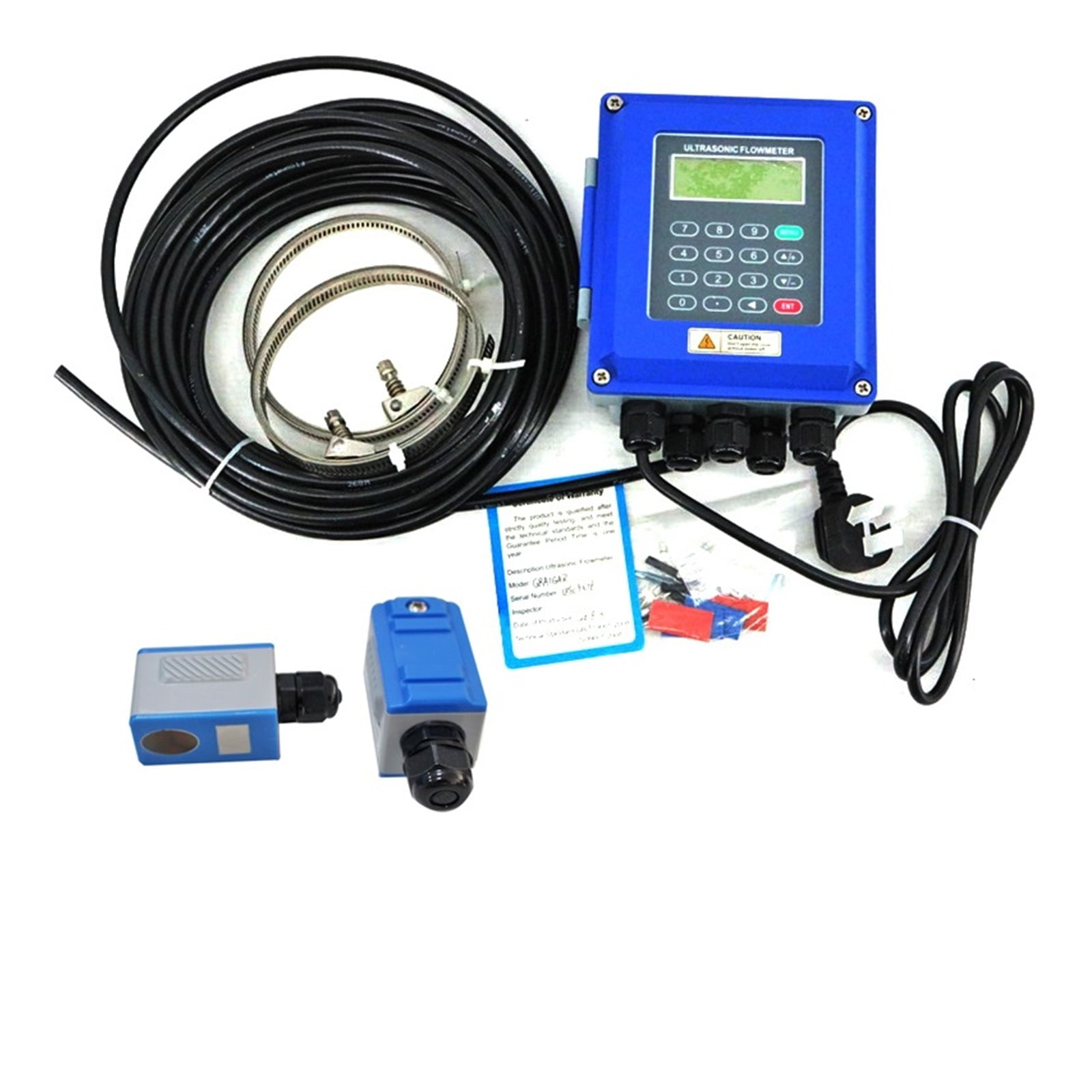TUF-2000B Wall Mounted Water Flow Meter Transducer Optional SD Storage ...
