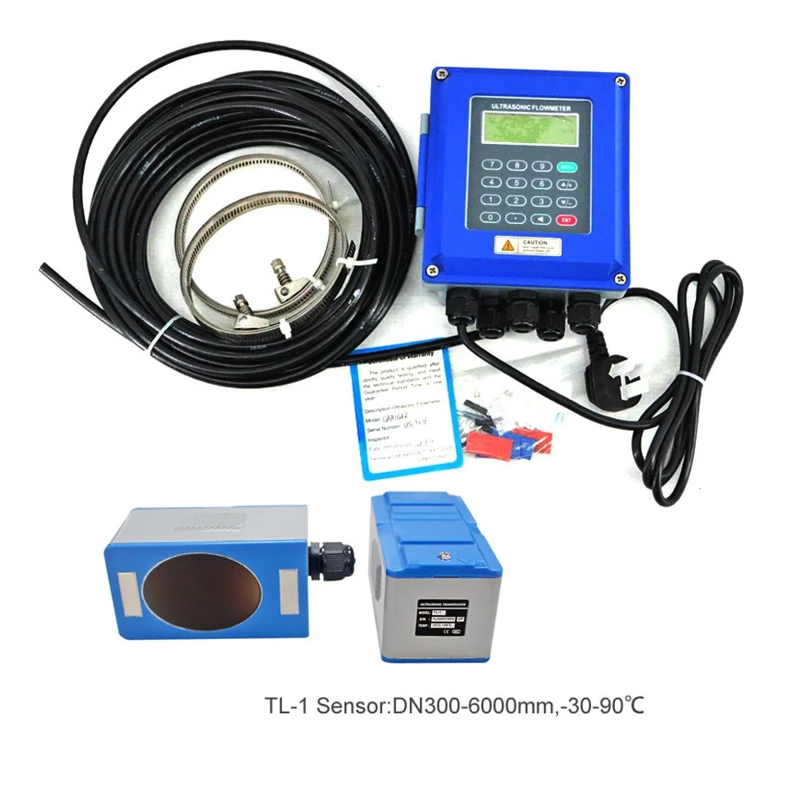 TUF-2000B Wall Mounted Water Flow Meter Transducer TS-2/TM-1-HT ...