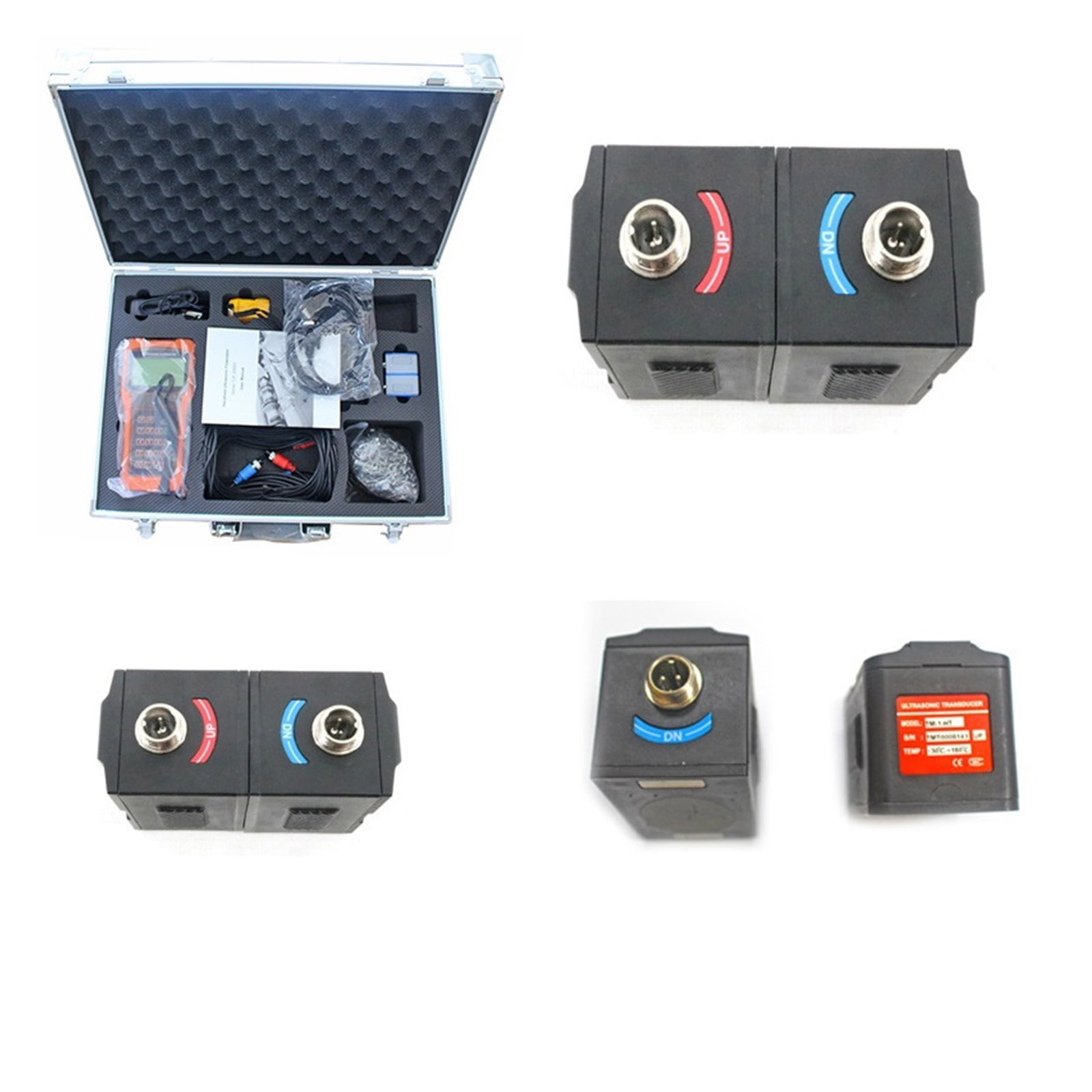 TUF-2000H Water Flowmeter TS-2/TM-1/TL-1 Transducer Clamp Sensor RS232 ...