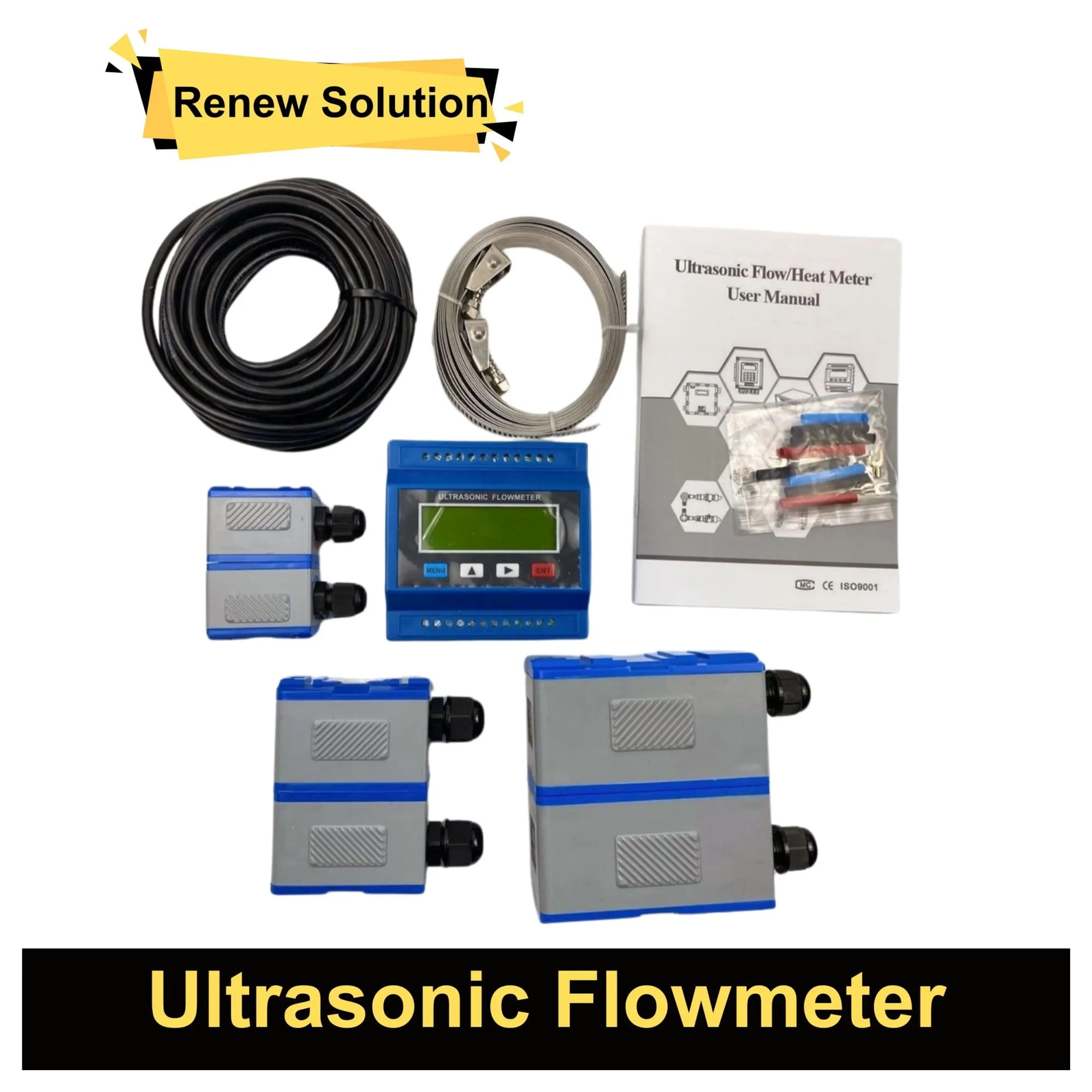 TUF-2000M Water Flow Meter TS-2(DN15~DN100) TM-1 TL-1-HT(-30~160) High-Tem Ultrasonic E Sensor ...