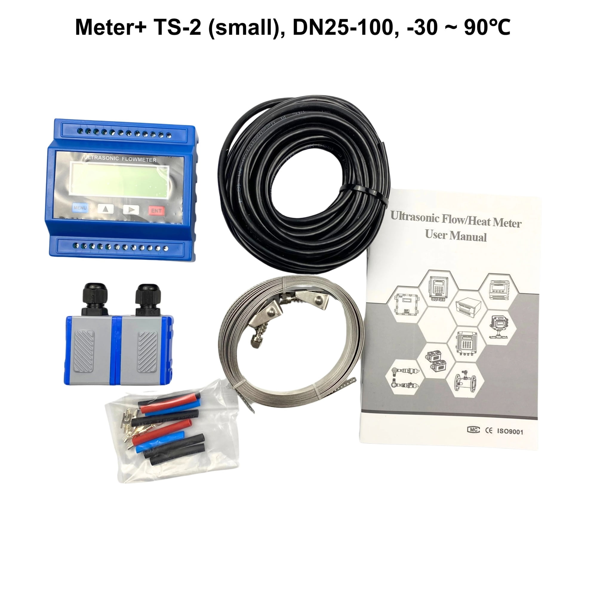 TUF-2000M Water Flow Meter TS-2(DN15~DN100) TM-1 TL-1-HT(-30~160) High-Tem Ultrasonic E Sensor ...