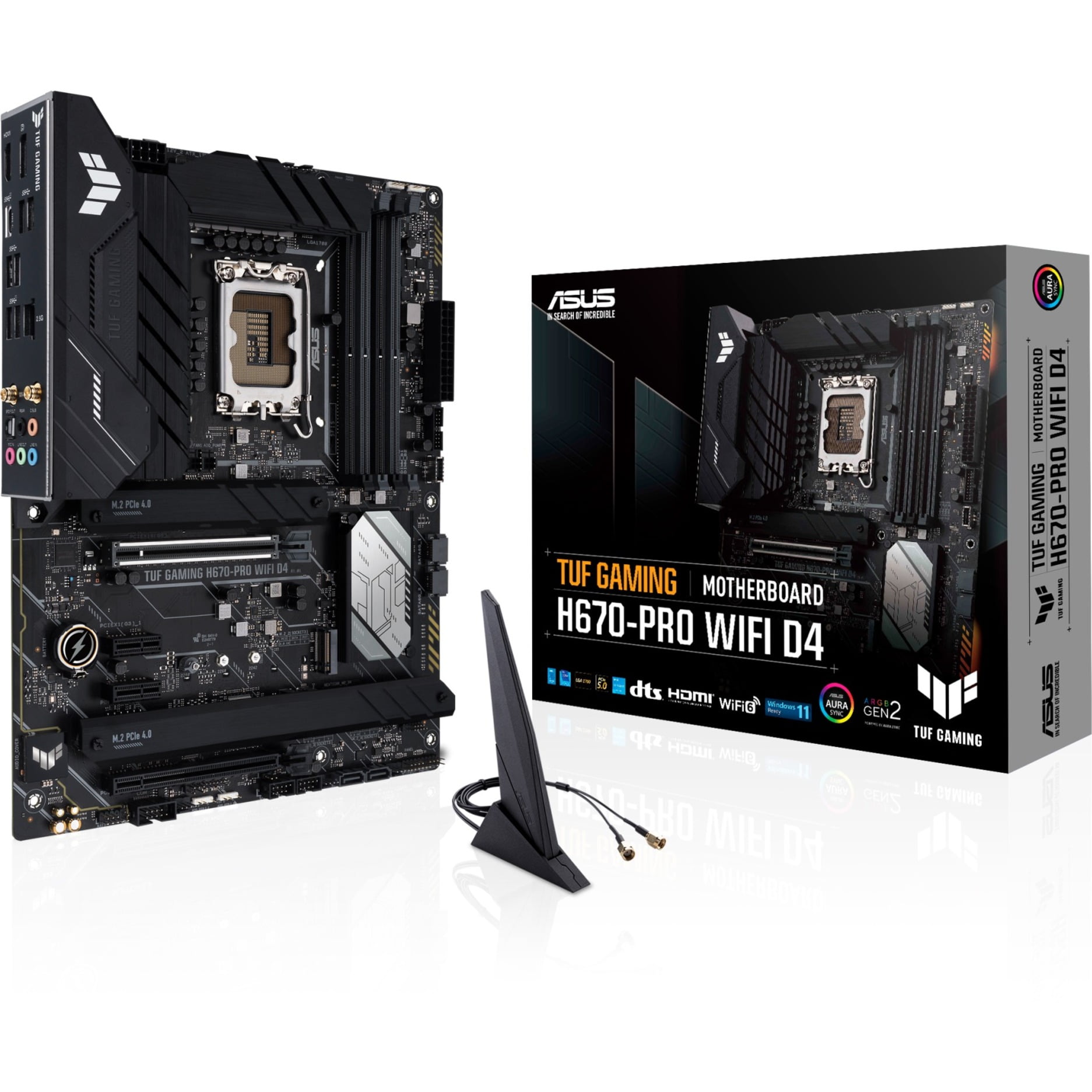 TUF GAMING H670-PRO WIFI D4 Gaming Desktop Motherboard - Intel H670 ...