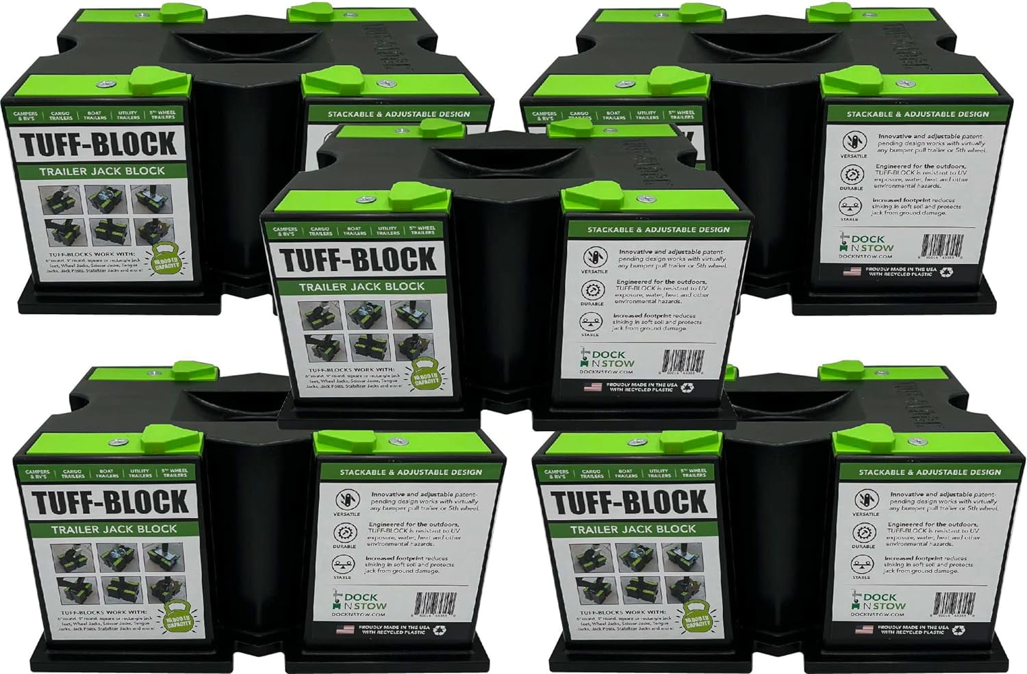 TUFF-BLOCK Trailer Jack Blocks for RV Camper, 5th Wheel, Boat | Works w ...