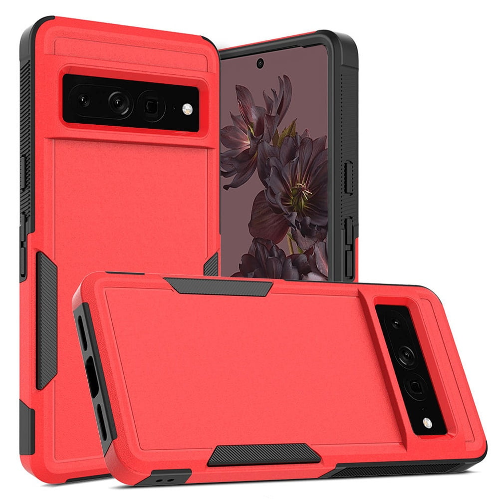 TUFF Hybrid Armor Case for Google Pixel 7 Pro - Red - Walmart.com