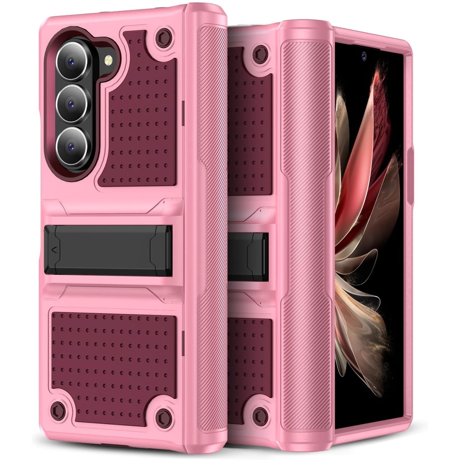 TUFF Hybrid Armor Case with Hinge Protection and Kickstand for Samsung ...