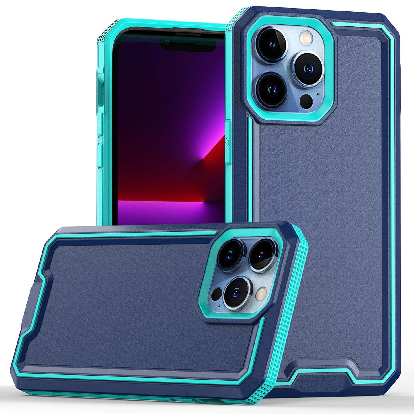 TUFF Rank Hybrid Armor Case for iPhone 13 Pro Max - Blue - Walmart.com
