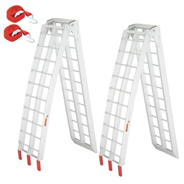 AOILE Steel Loading Ramps 1100 lbs 6 FT, 2Pcs Tri-Fold Portable Ramps ...