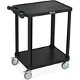 TUFFIOM 3-Tier Plastic Service Utility Cart, Rolling Flat Cart with ...