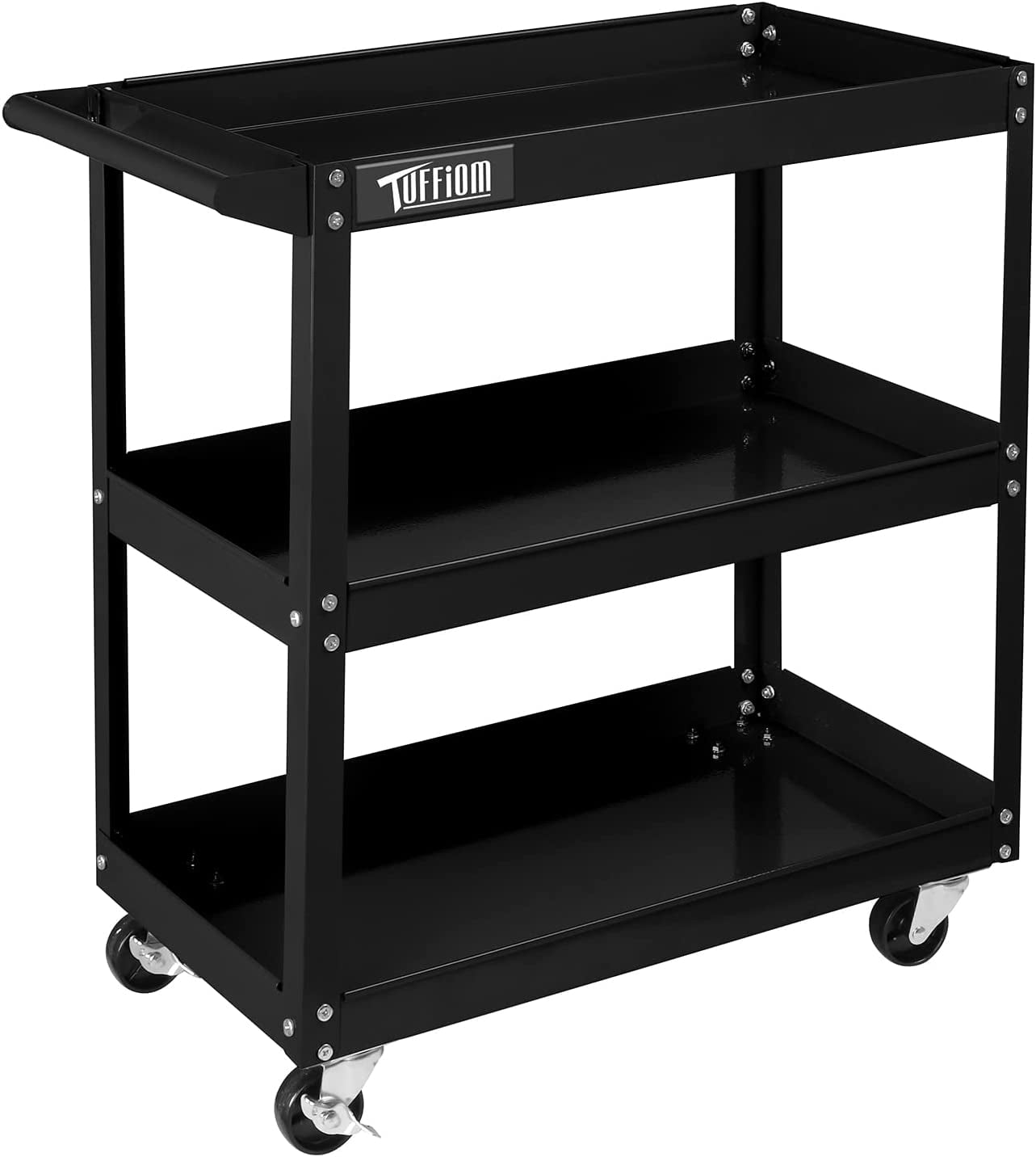 TUFFIOM 3 Tier Rolling Tool Cart, 330 Lbs Capacity, 3 Shelves Steel ...