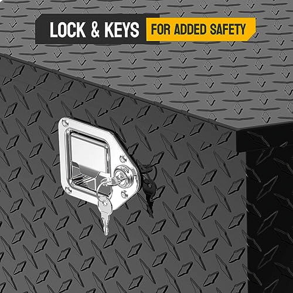 TUFFIOM 33" Aluminum Truck Bed Tool Box, Heavy Duty Diamond Plate ...