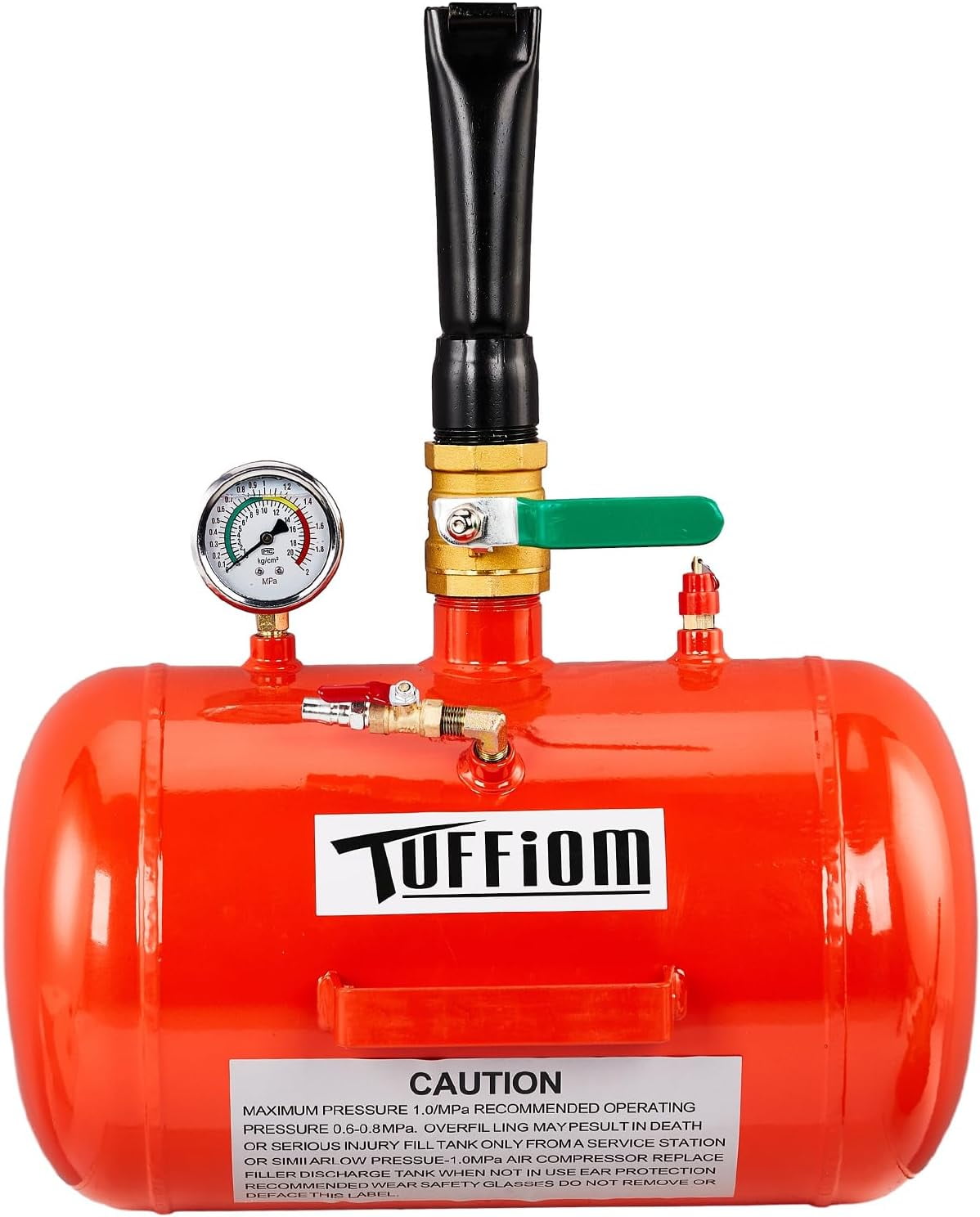 TUFFIOM 5 Gallon Air Tire Bead Blaster Seater w/Pressure Gauge & Handle ...