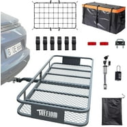Tow Tuff 62 Inch Steel Cargo Carrier and Bike Rack, Hitch Car Vehicle ...
