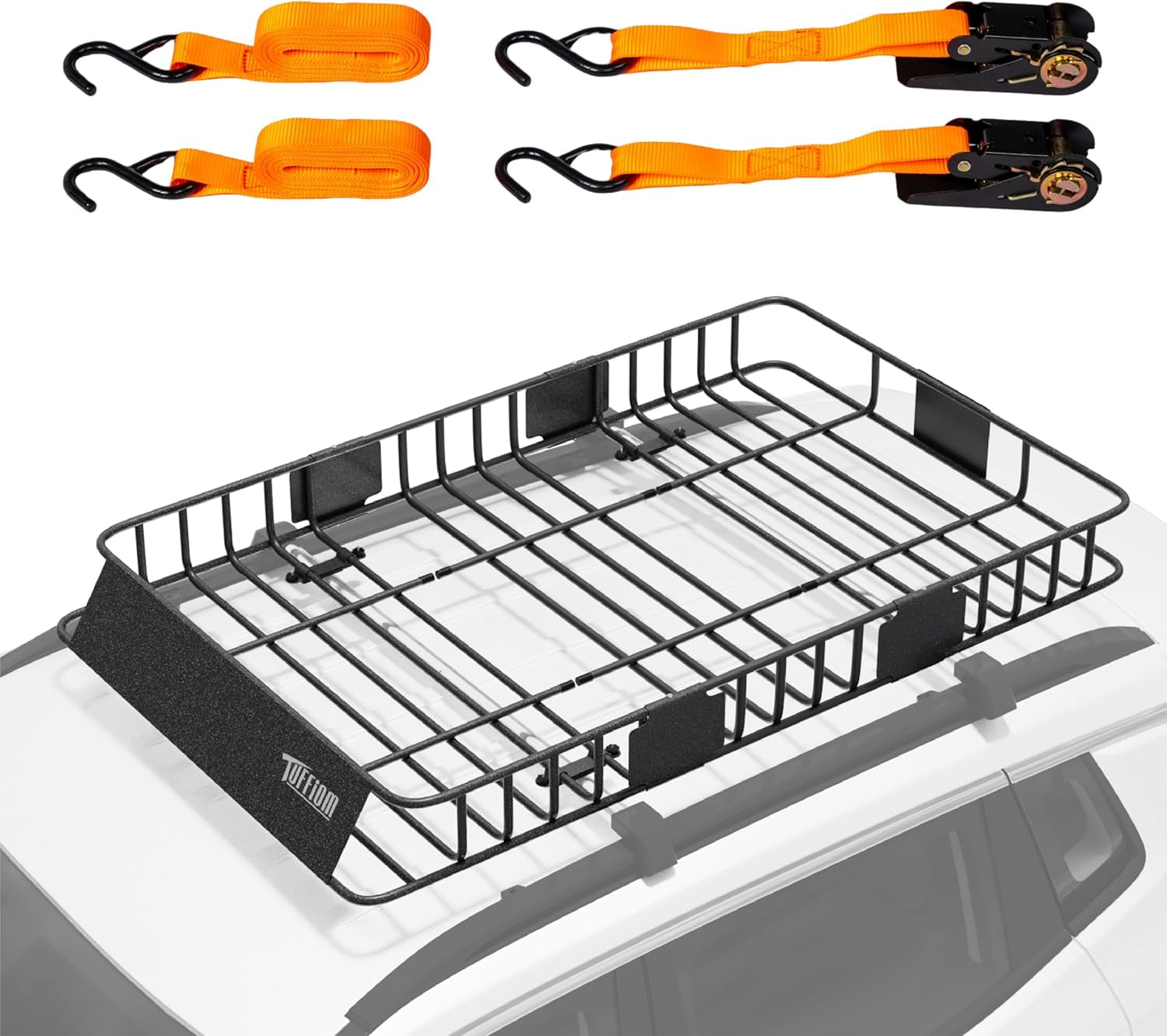 TUFFIOM 64"x 39"x 6" Universal Rooftop Cargo Carrier Basket, Extendable ...