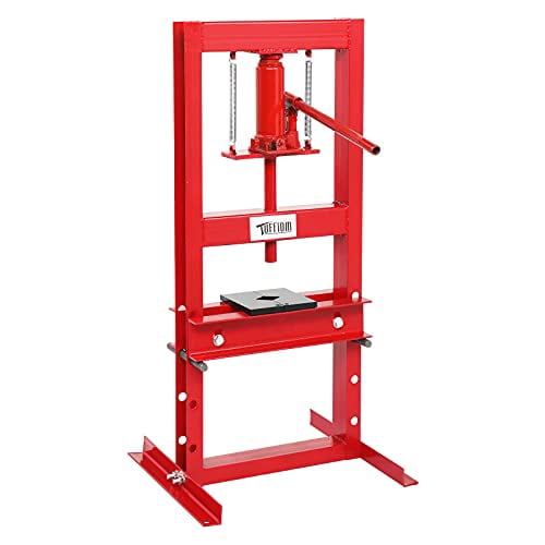 TUFFIOM 6Ton Hydraulic Shop Press with Press Plates, H-Frame Adjustable ...