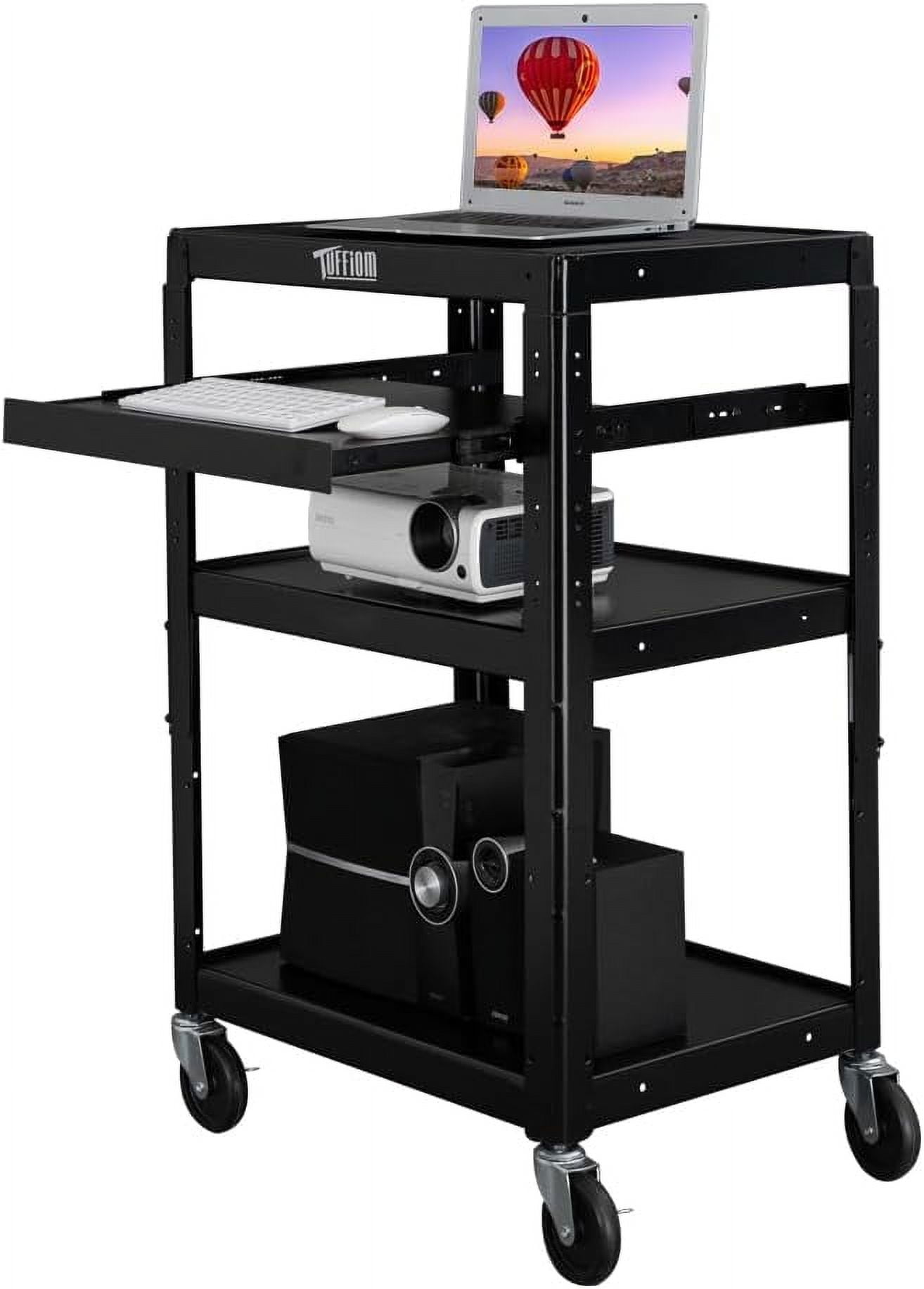TUFFIOM AV Presentation Cart for Video Projector Laptop Computer ...